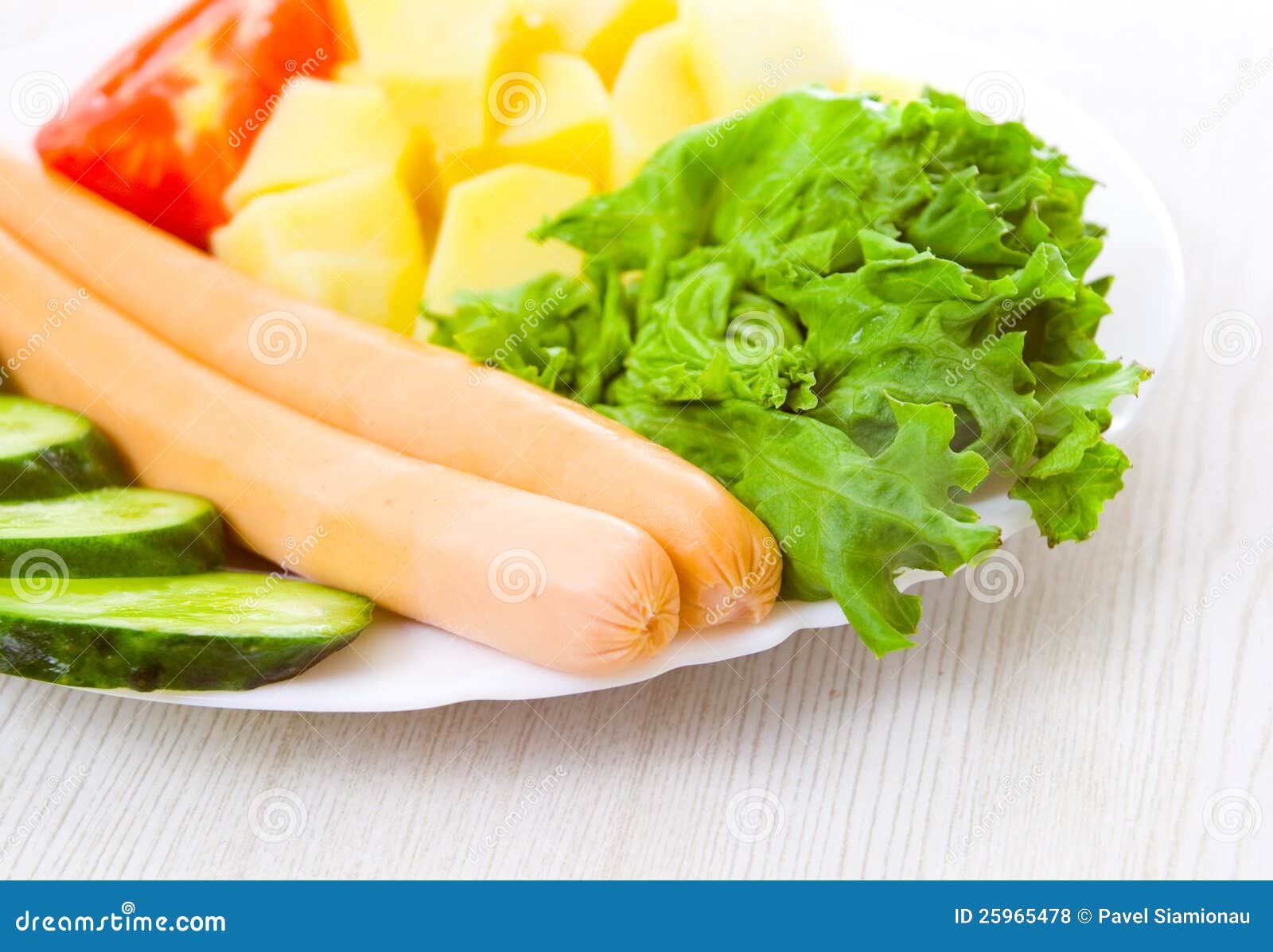 Sausage with vegetables stock photo. Image of onion, meal - 25965478