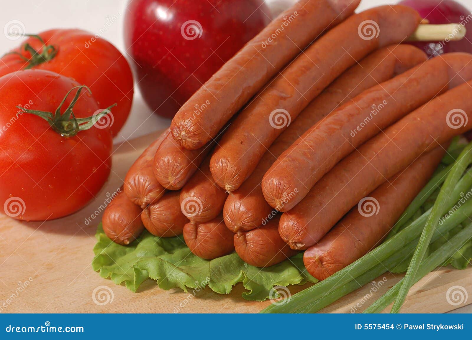 Sausage with vegetables stock photo. Image of fresh, albumen - 5575454