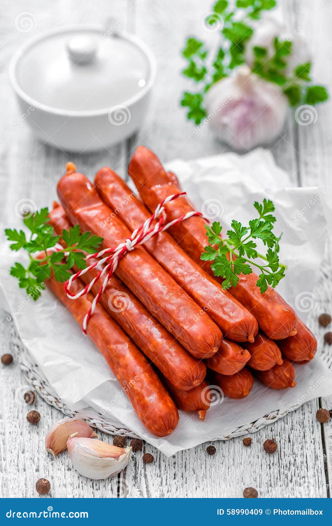 Sausage stock image. Image of oktoberfest, kitchen, market - 58990409
