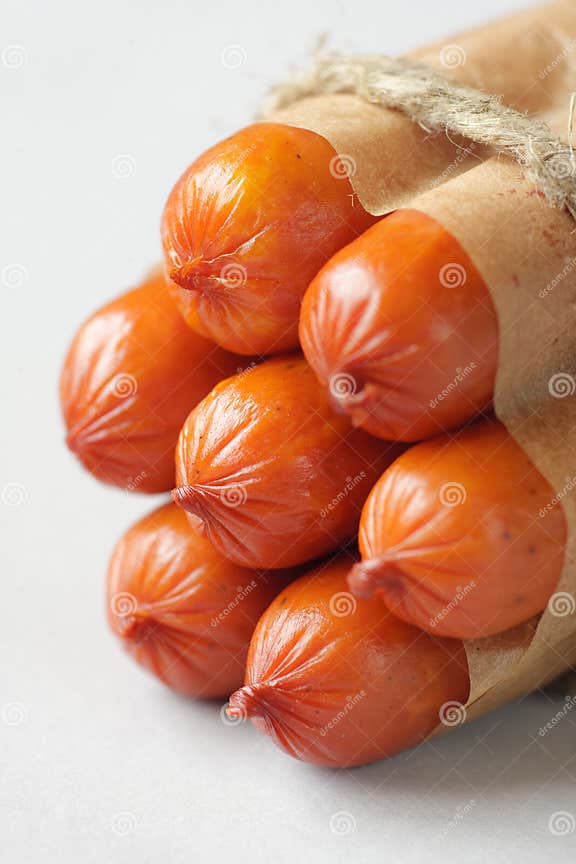 Sausages stock photo. Image of wurst, paper, meat, smoked - 25281084