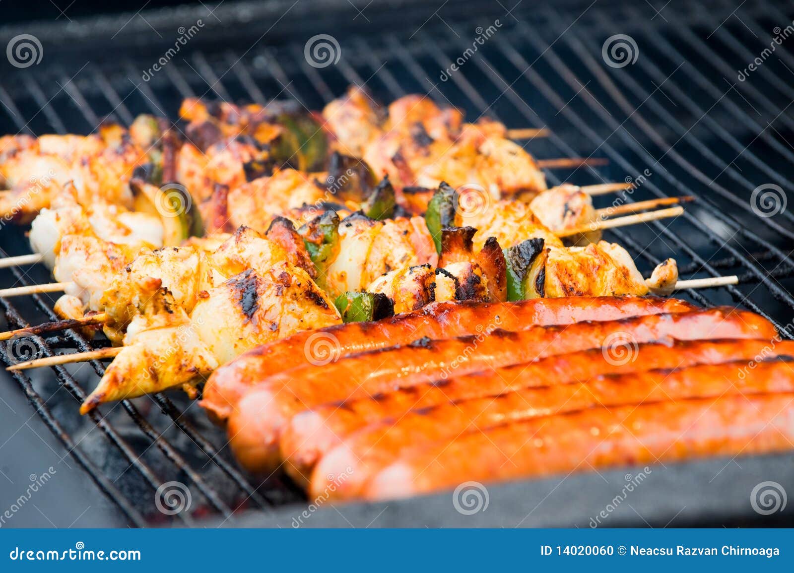 Sausages and Barbecue on a Open Air Stock Photo - Image of grill, lunch ...