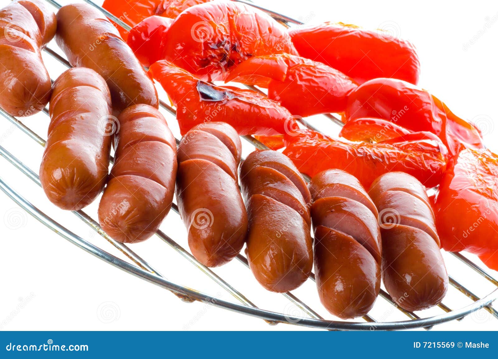 Sausages on BBQ stock image. Image of dinner, roast, cooking - 7215569