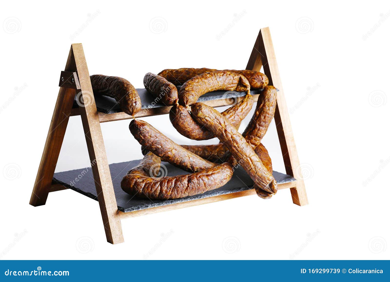 Sausages on display stock image. Image of display, wild - 169299739