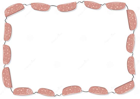 Sausages frame stock vector. Illustration of food, meat - 27179401