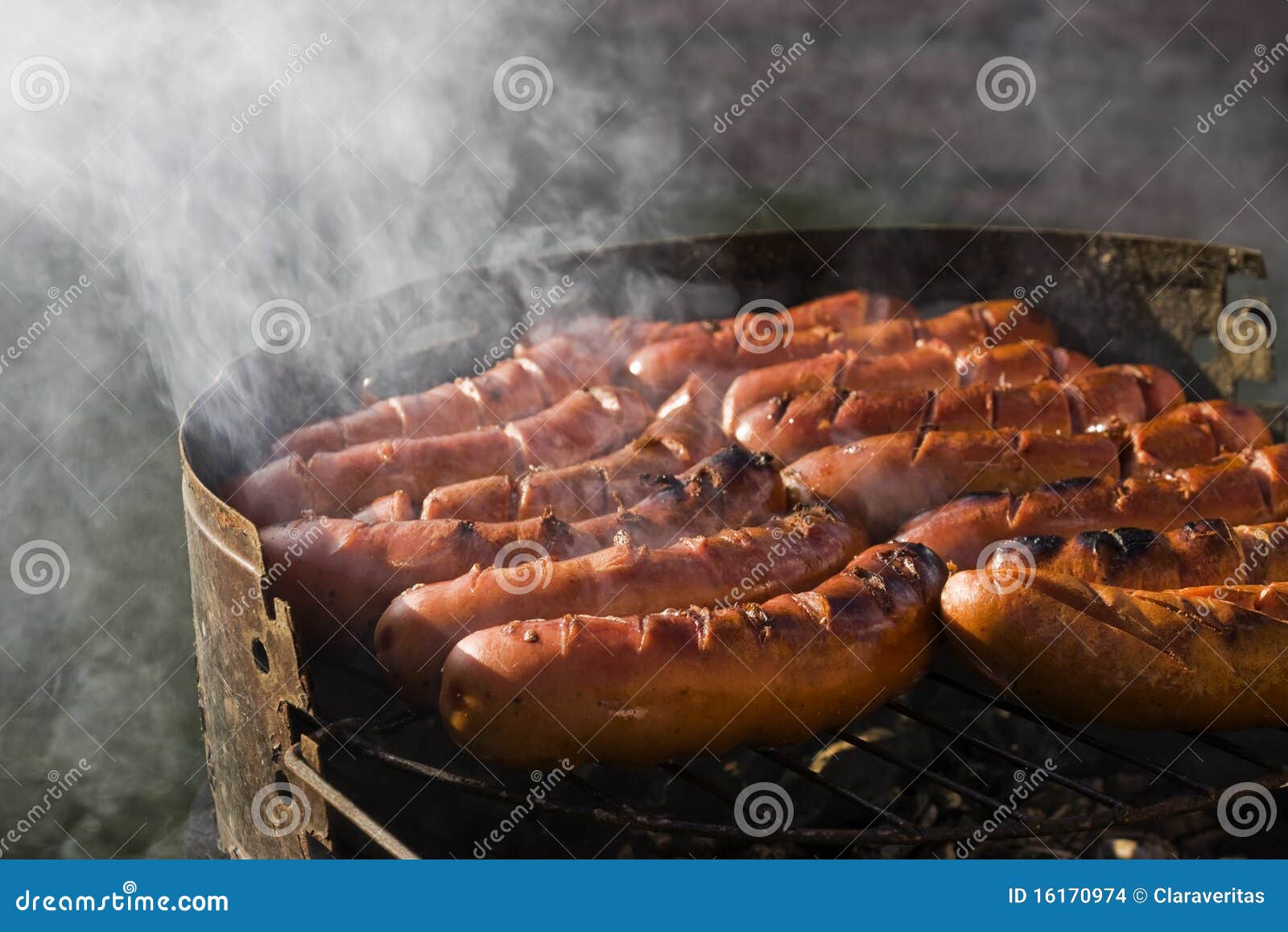 Sausages grill on bbq stock photo. Image of pork, sausage - 16170974