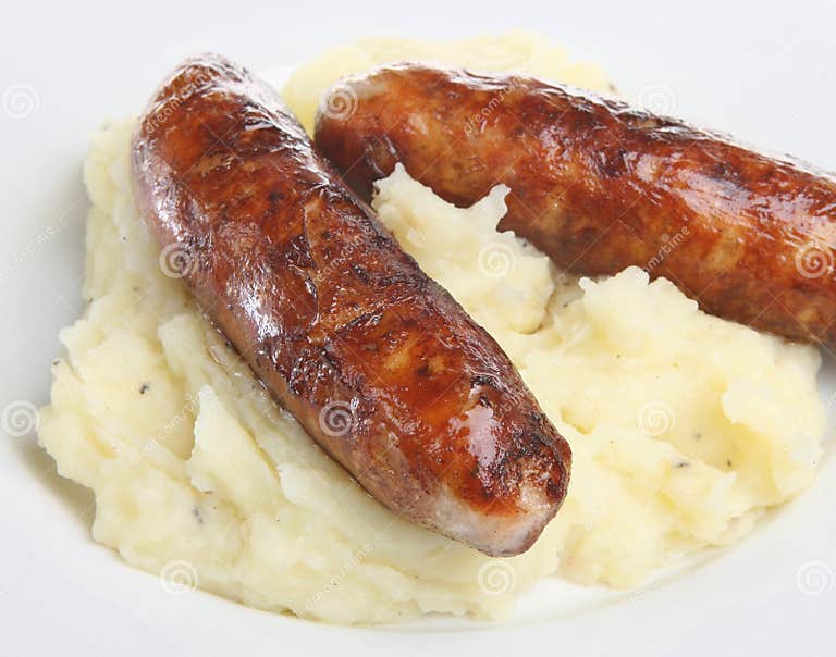 Sausages & Mash stock image. Image of bangers, potato - 7095367