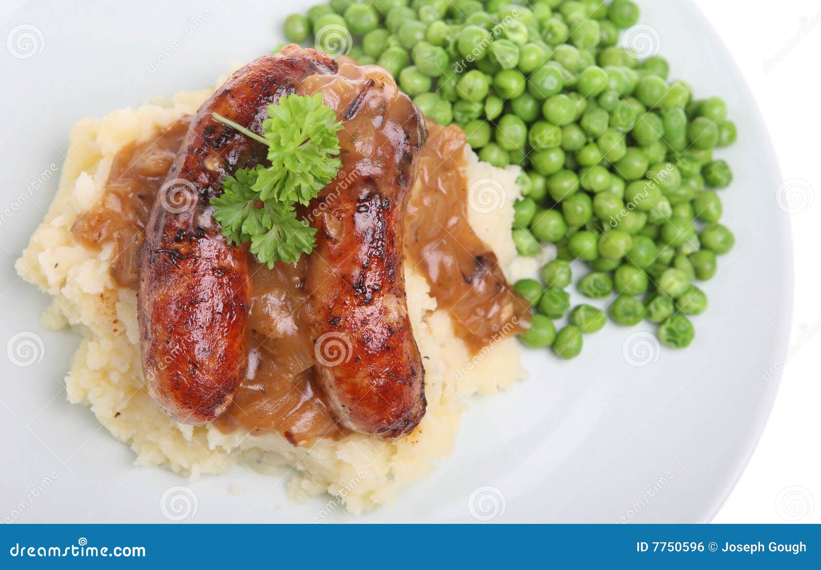Sausages & Mash stock photo. Image of potato, vegetables - 7750596