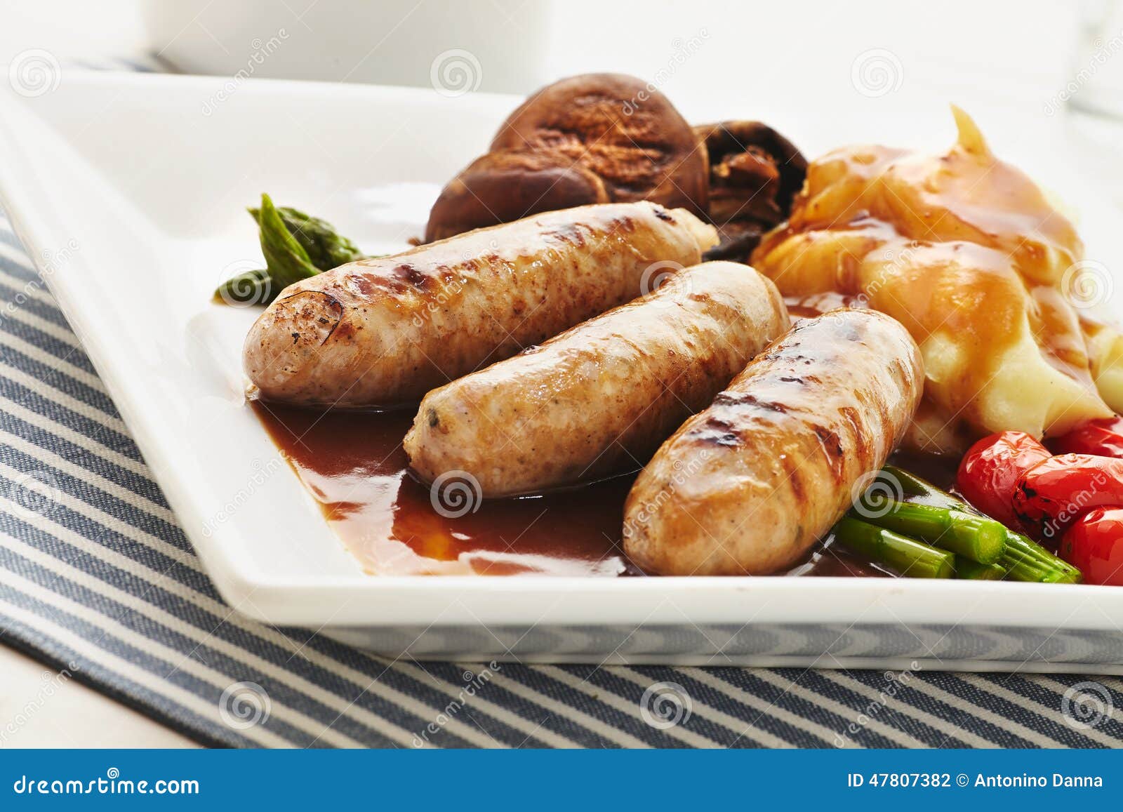 Sausages and Mash stock photo. Image of bangers, potato - 47807382