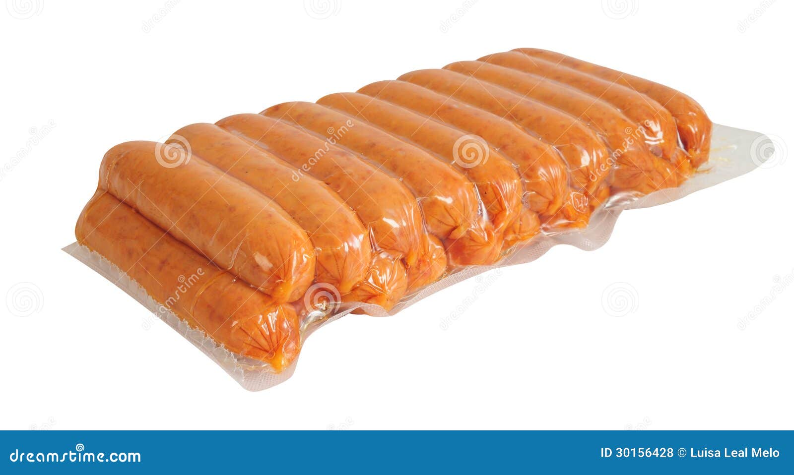 Sausage Packaging. Isolated Stock Photo - Image of package, hotdog ...