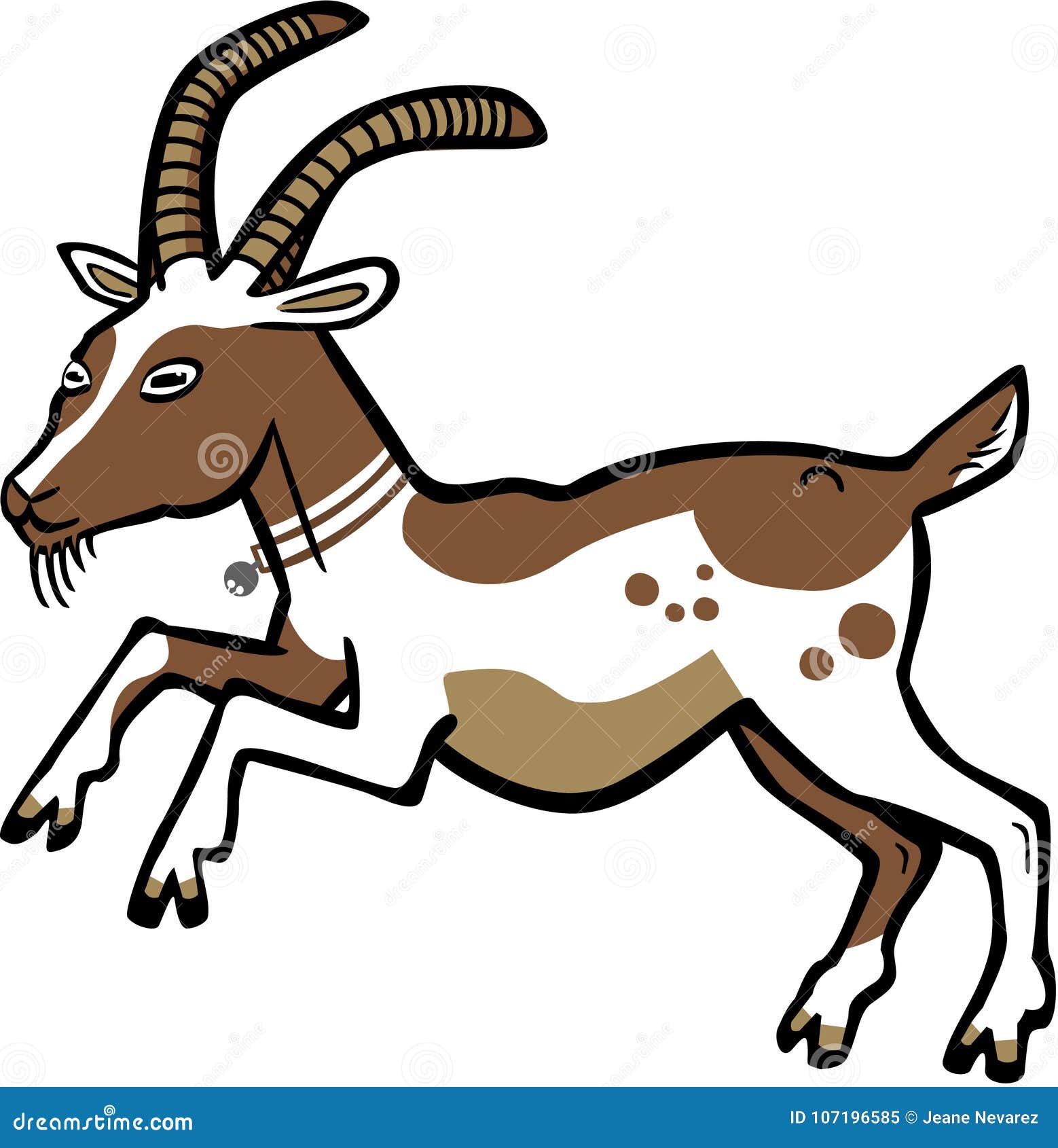 Saut de Billy Goat illustration de vecteur. Illustration du collet ...