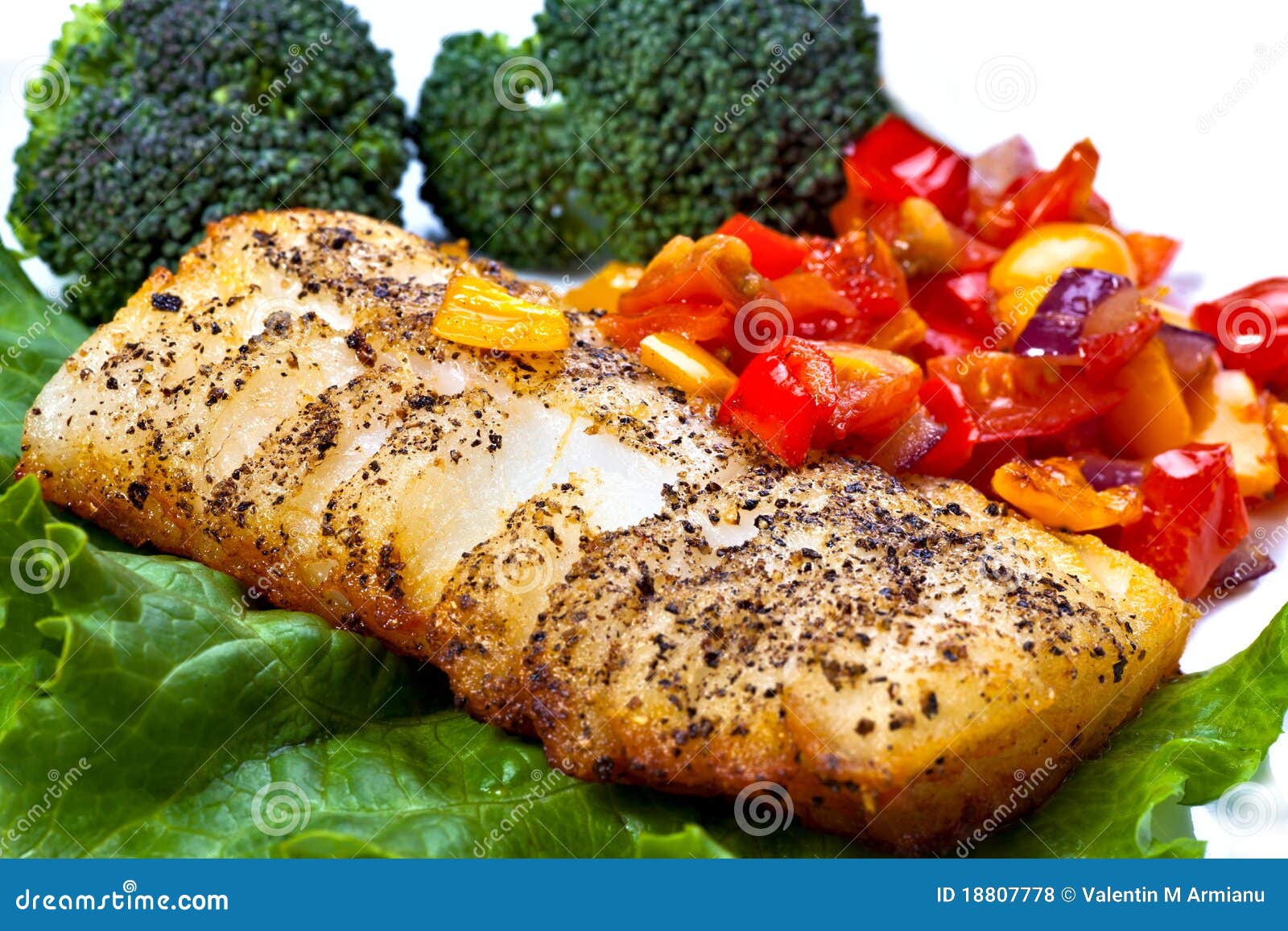 Saute fillet of seabass stock photo. Image of slice, omega - 18807778