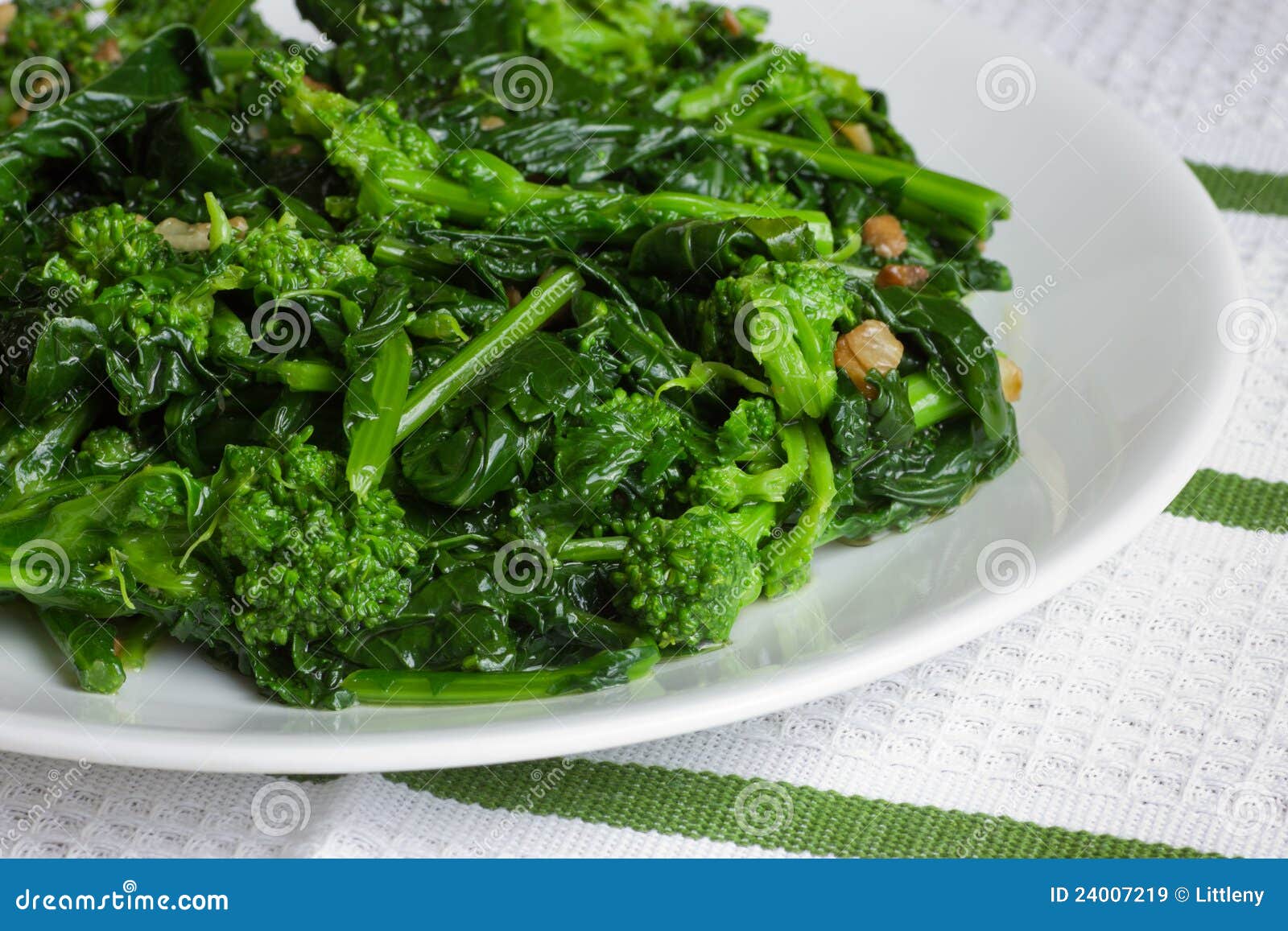Sauteed Broccoli Rabe stock image. Image of green, leafy - 24007219