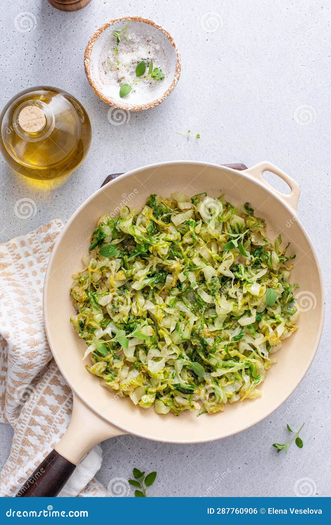 Sauteed Cabbage in a Cast Iron Pan, Side Dish Idea Stock Photo - Image ...