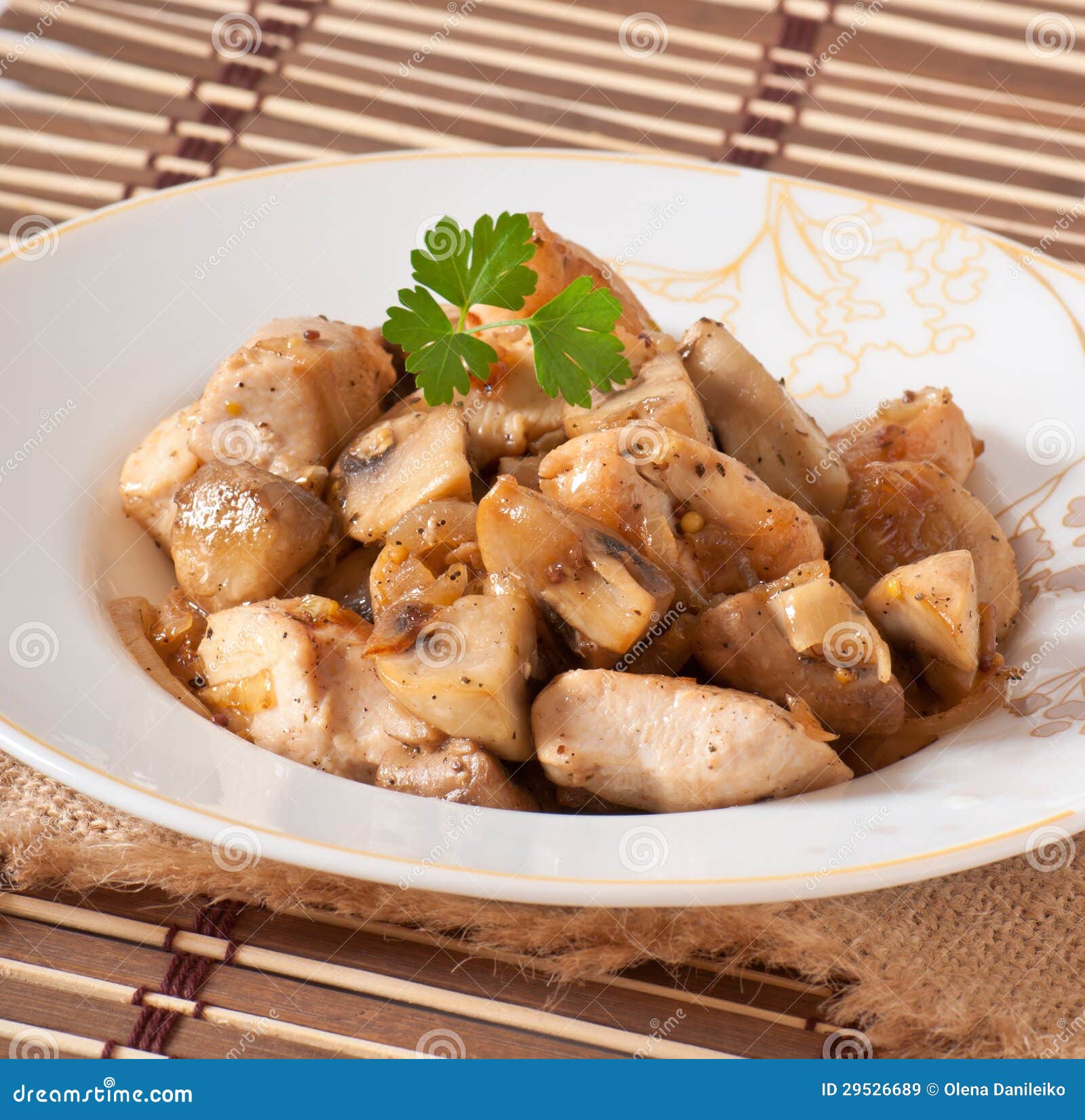 Sauteed Chicken With Carrots And Peas (Turkish Tavuk Sote Stock Image ...