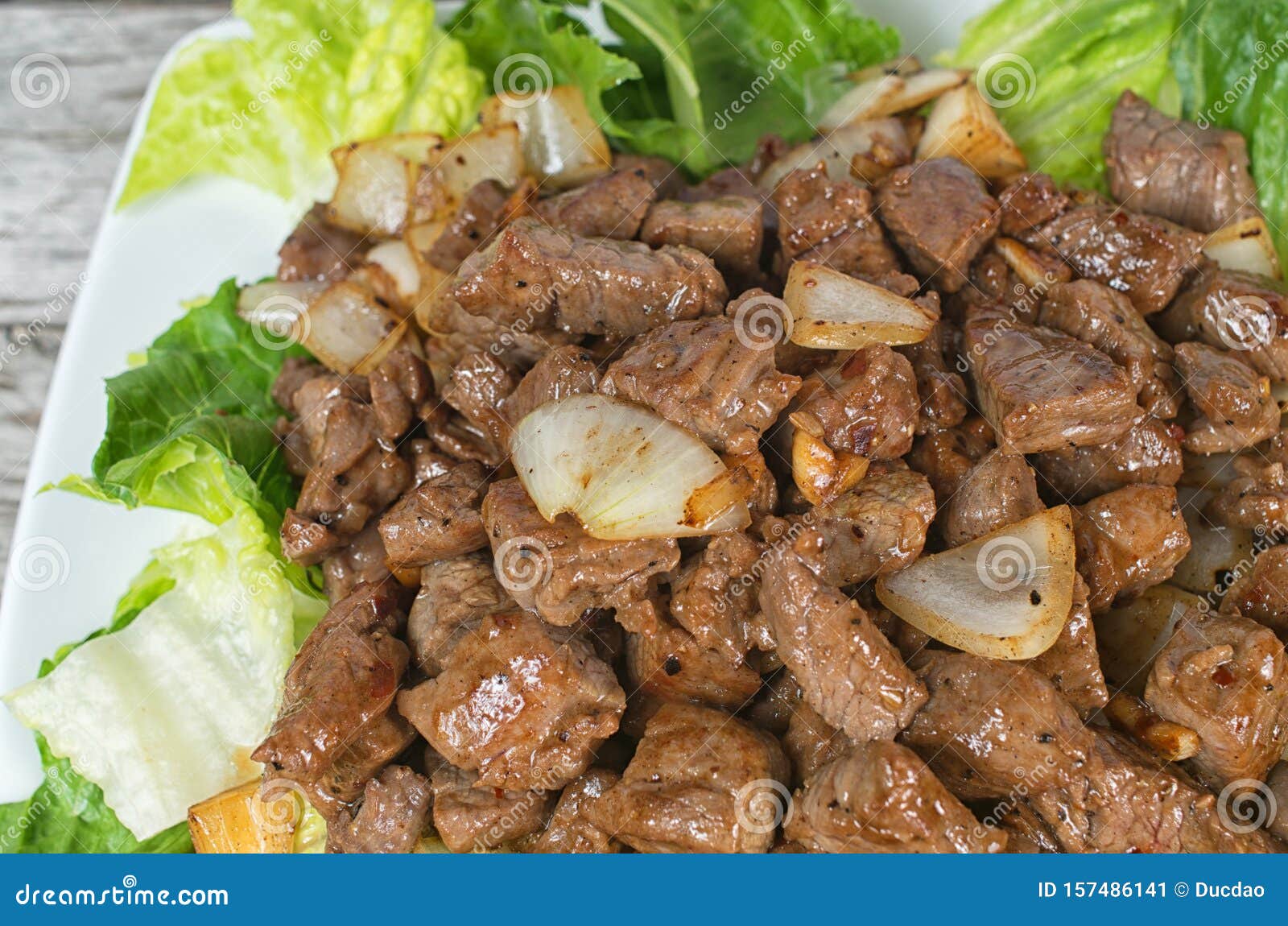 Sauteed Diced Beef, Vietnamese Style Stock Image - Image of southeast ...