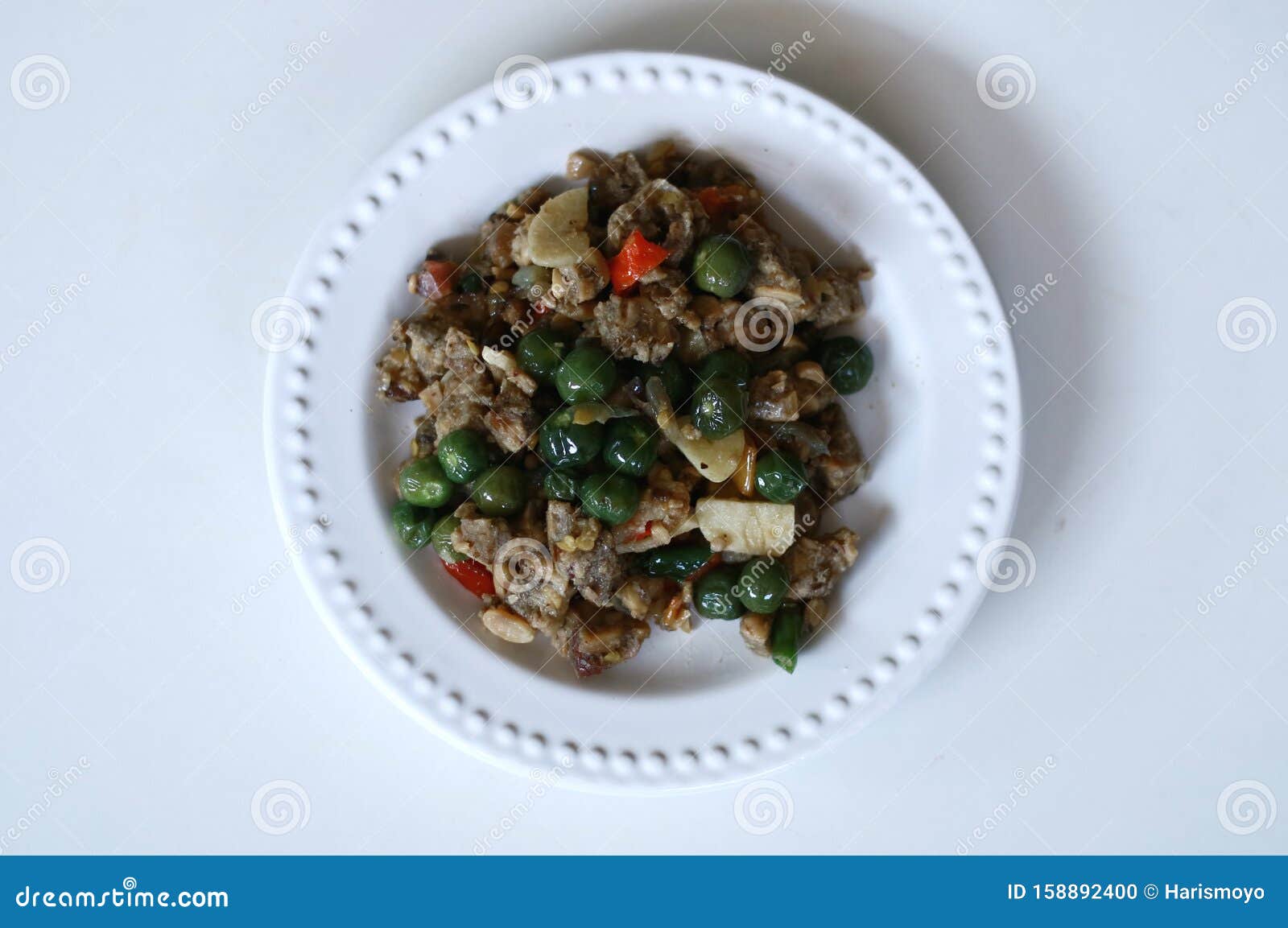 Sauteed Oncom stock photo. Image of herbal, fresh, black - 158892400