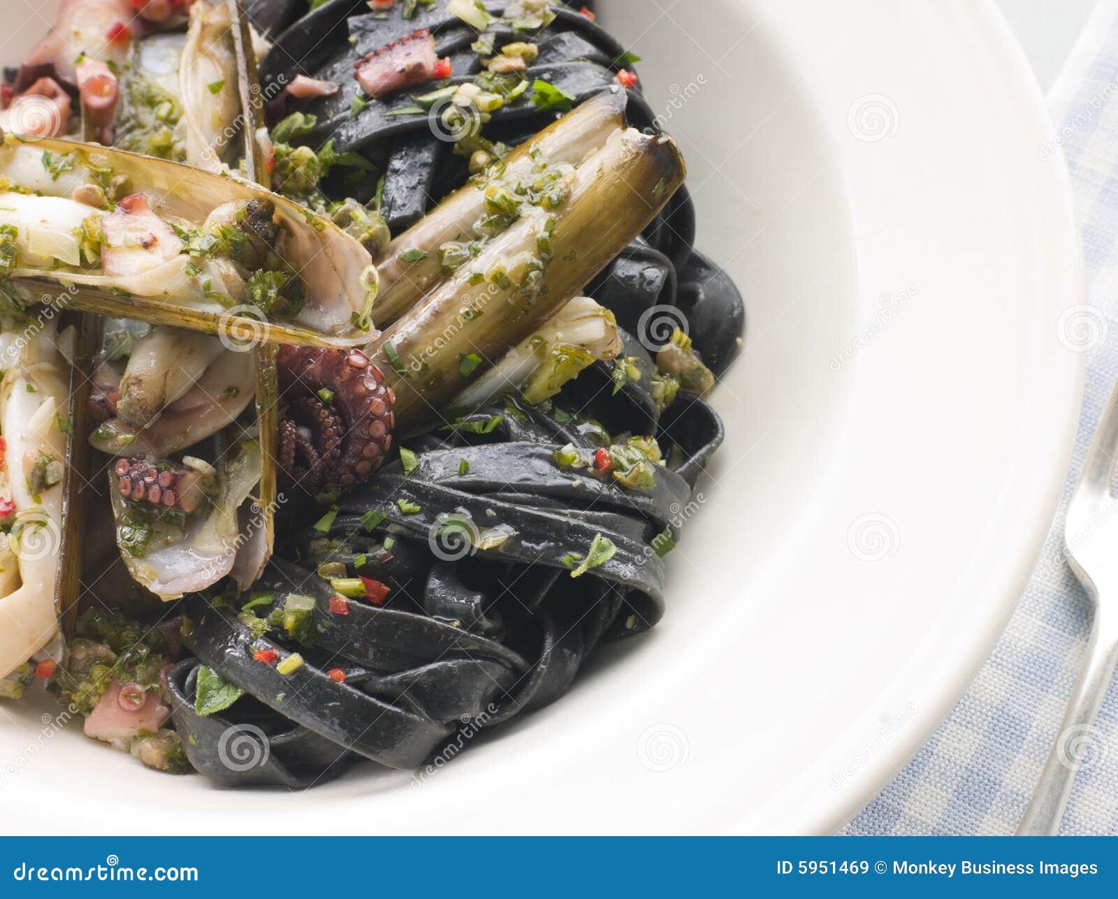 Sauteed Razor Clams with Baby Octopus Stock Image - Image of bowl, dish ...