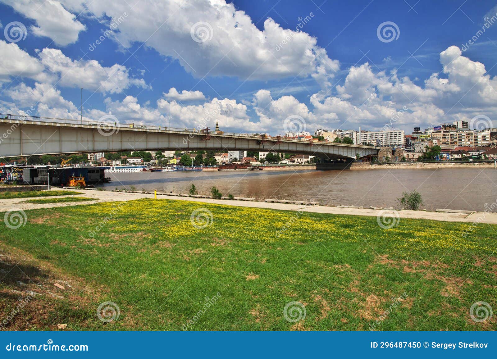 Sava River in the Center of Belgrade, Serbia Stock Photo - Image of ...