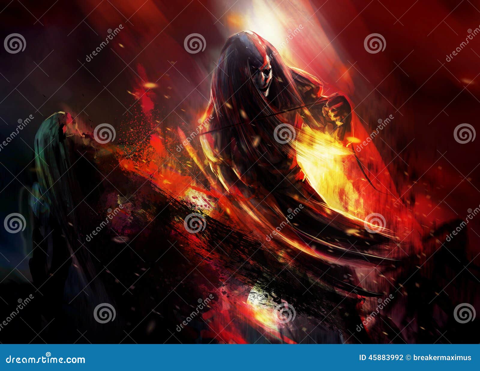 Defeating A Monster Cartoon Vector | CartoonDealer.com #94371403