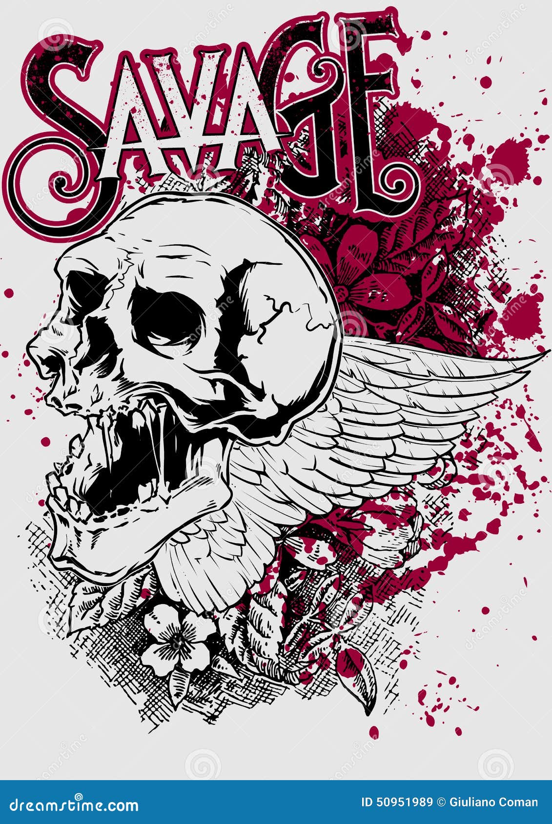 Savage stock vector. Illustration of design, sign, black - 50951989