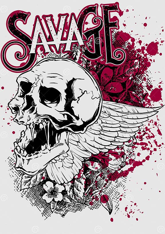 Savage stock vector. Illustration of design, sign, black - 50951989