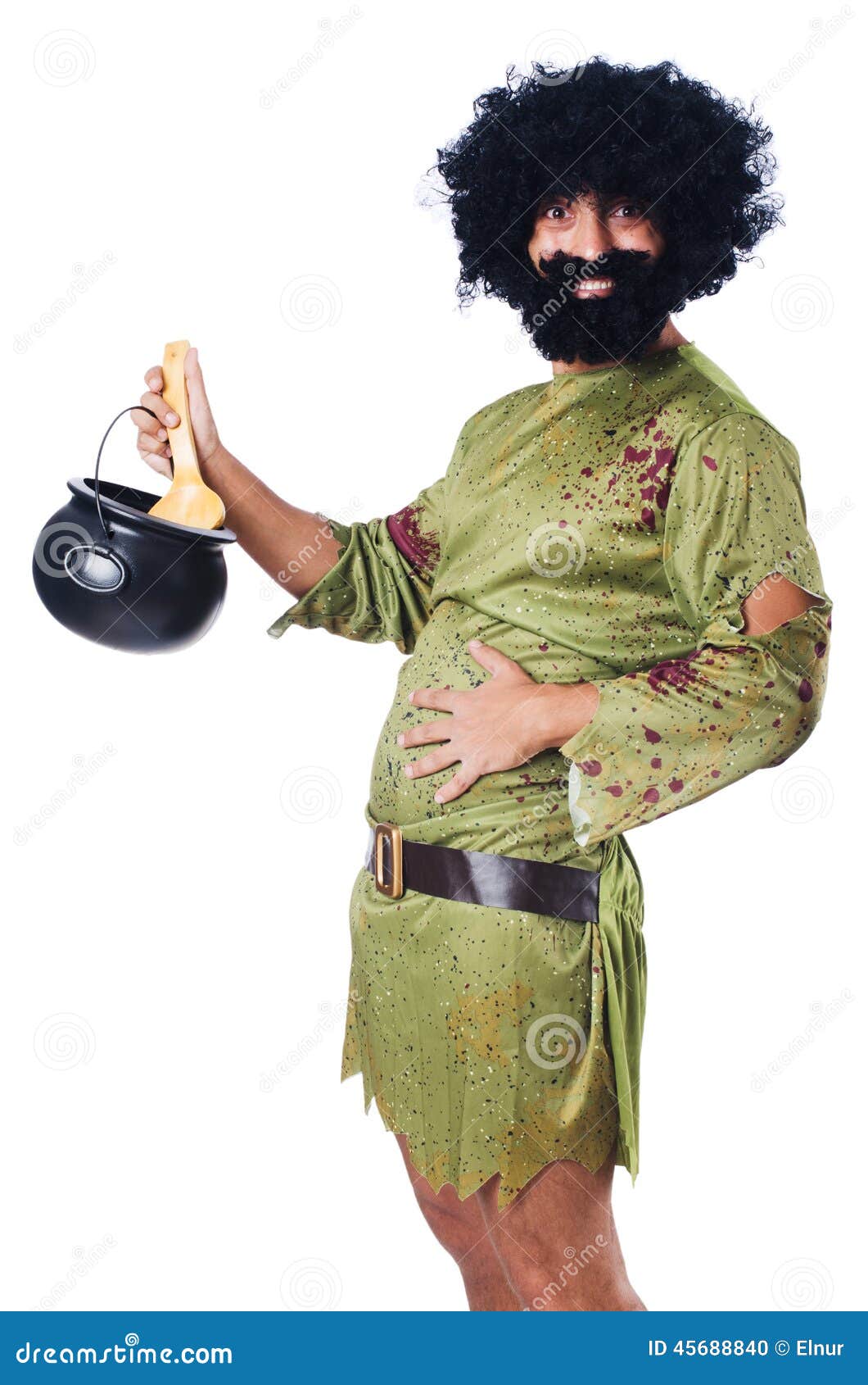 Savage man isolated stock photo. Image of adult, male - 45688840