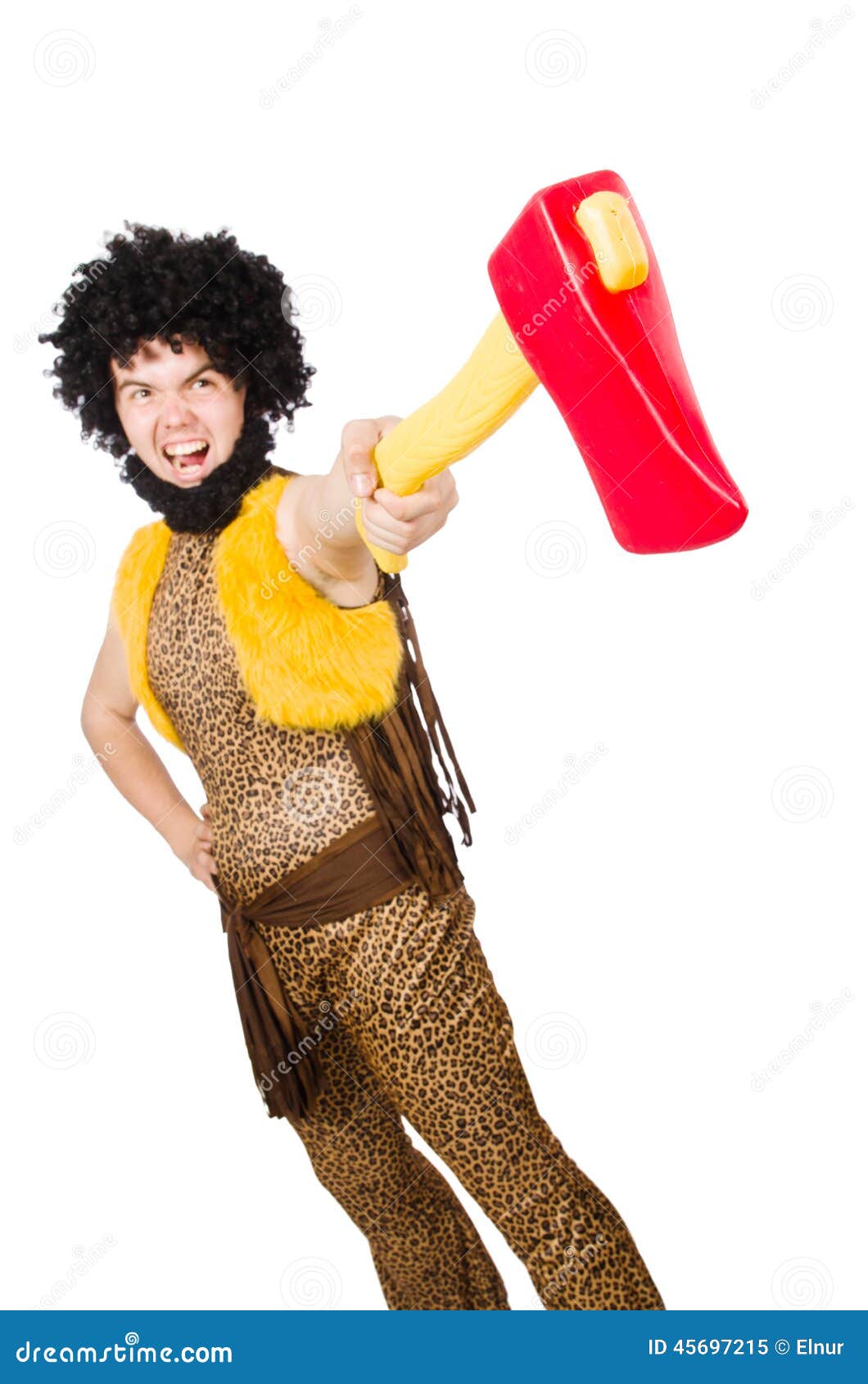 Savage man isolated stock image. Image of prehistory - 45697215