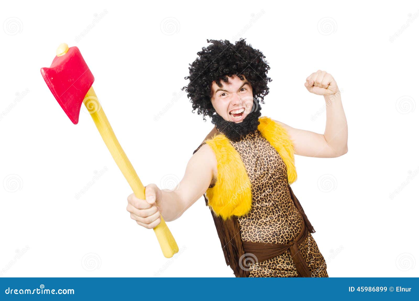 Savage man isolated stock image. Image of handle, beard - 45986899