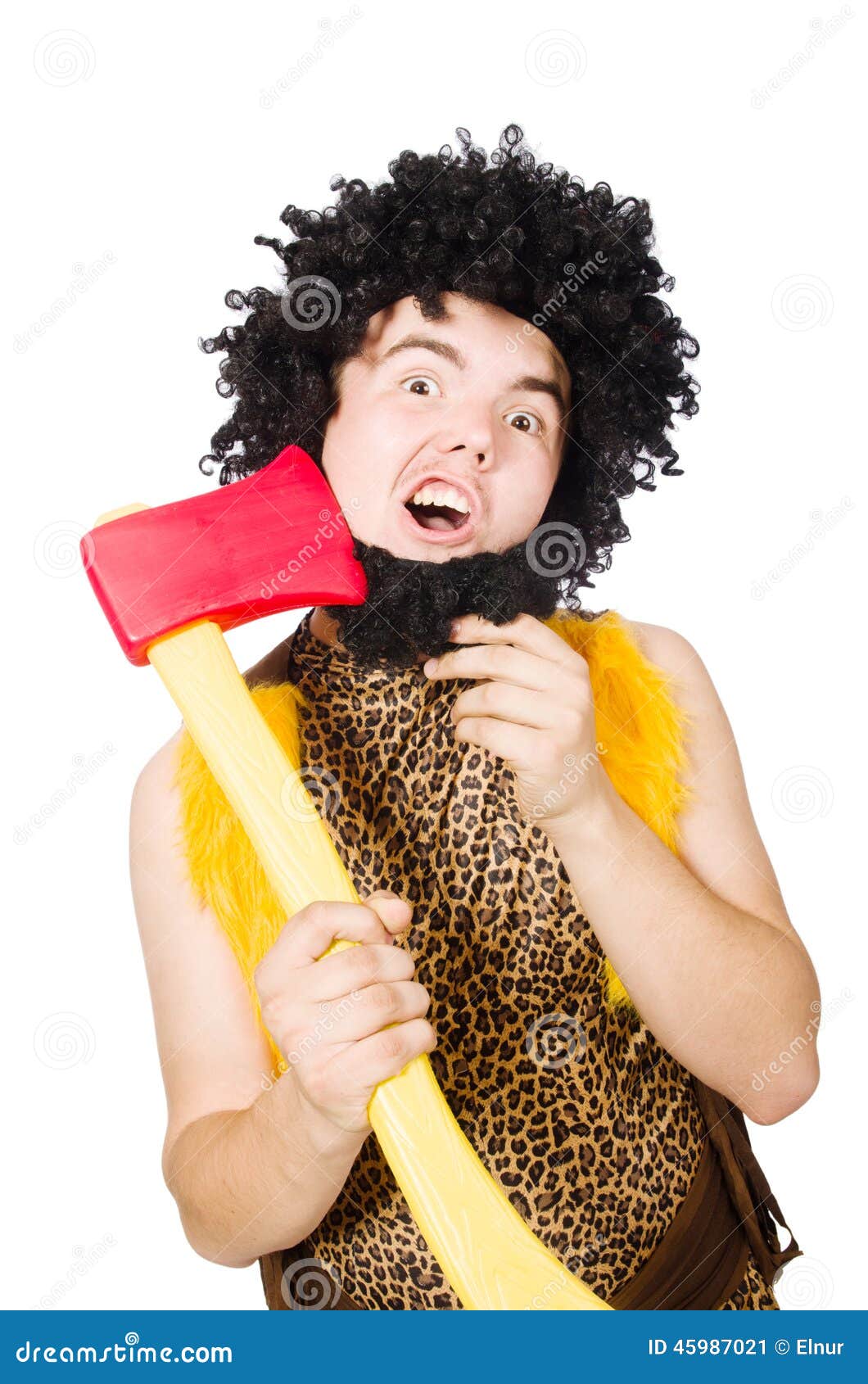 Savage man isolated stock image. Image of male, lumberjack - 45987021