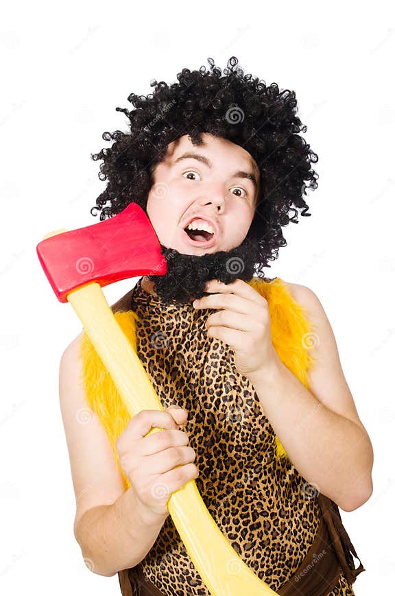Savage man isolated stock image. Image of male, lumberjack - 45987021