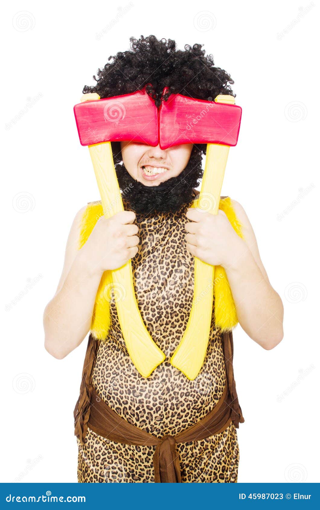 Savage man isolated stock image. Image of barbarian, fighter - 45987023