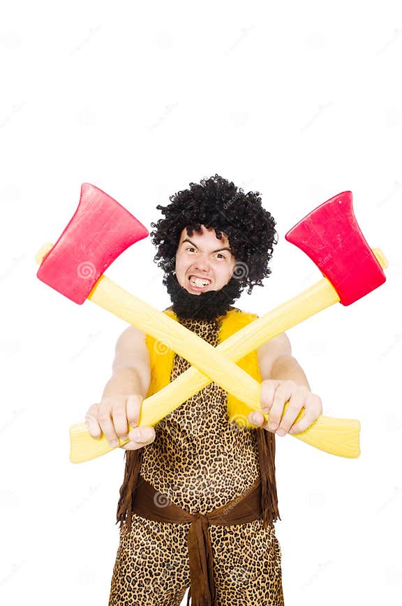 Savage man isolated stock photo. Image of adult, angry - 46990564