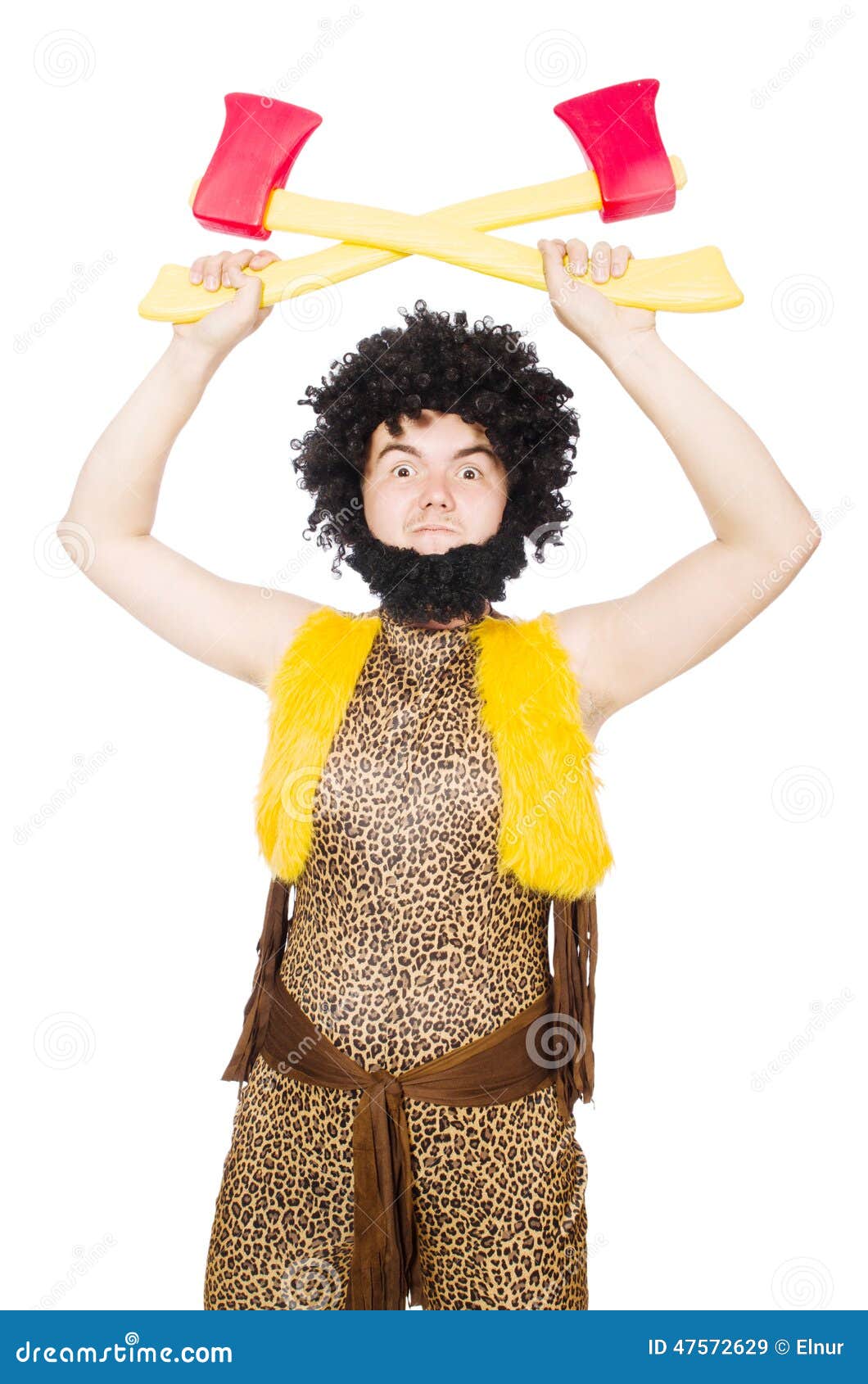 Savage man isolated stock image. Image of angry, fierce - 47572629