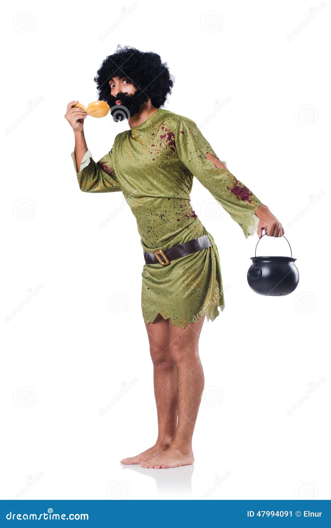 Savage man isolated stock image. Image of cave, adult - 47994091