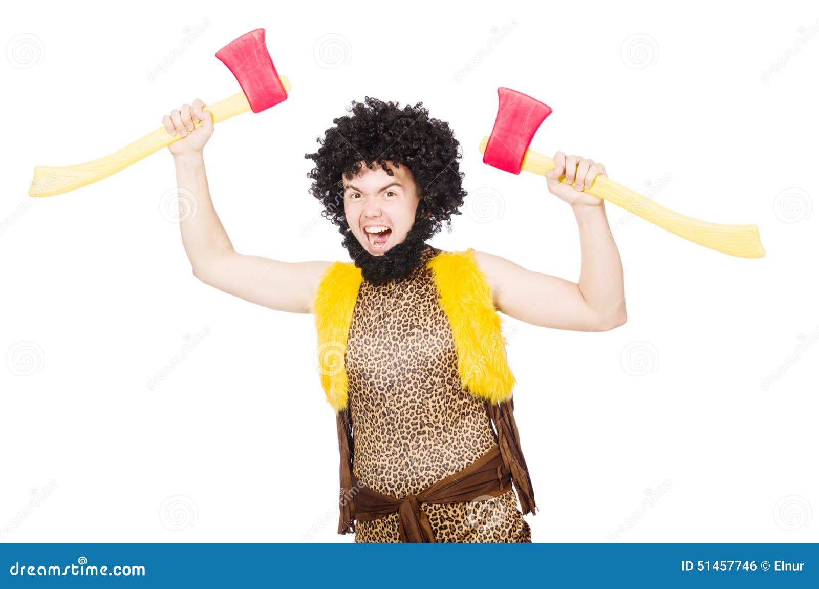 Savage man stock photo. Image of primitive, muscular - 51457746