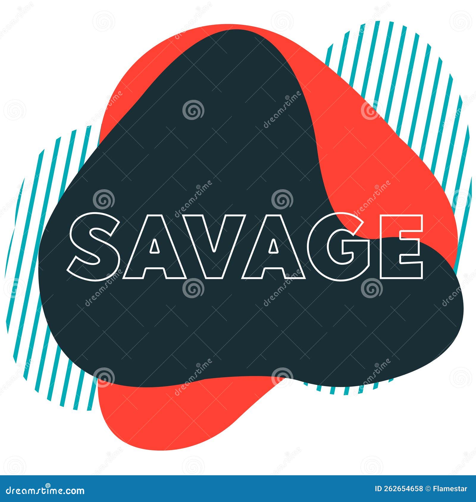 Savage Print Text Modern Design. Vector Illustration Stock Vector ...