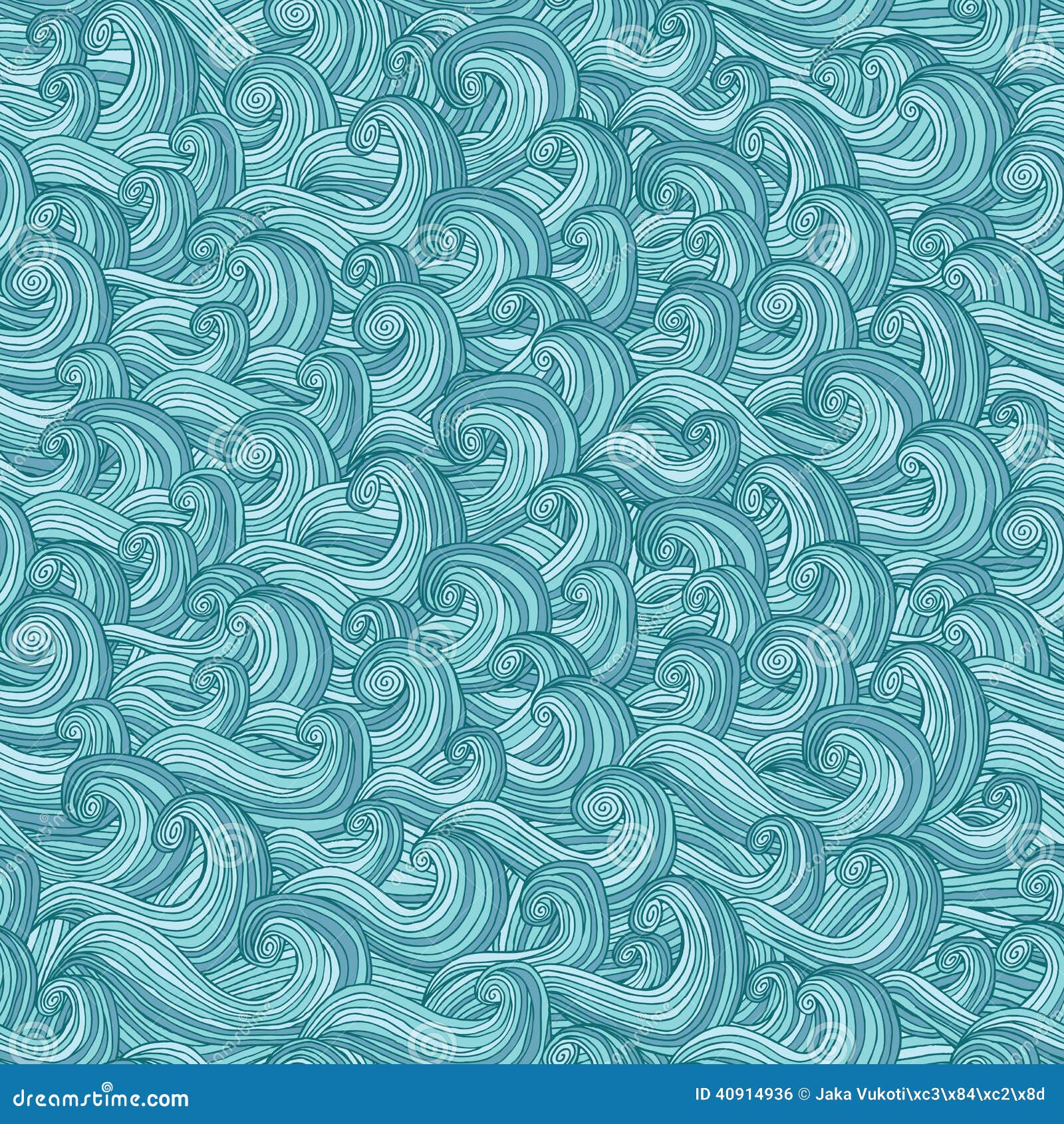 Savage Waves Seamless Pattern Stock Vector - Illustration of beautiful ...