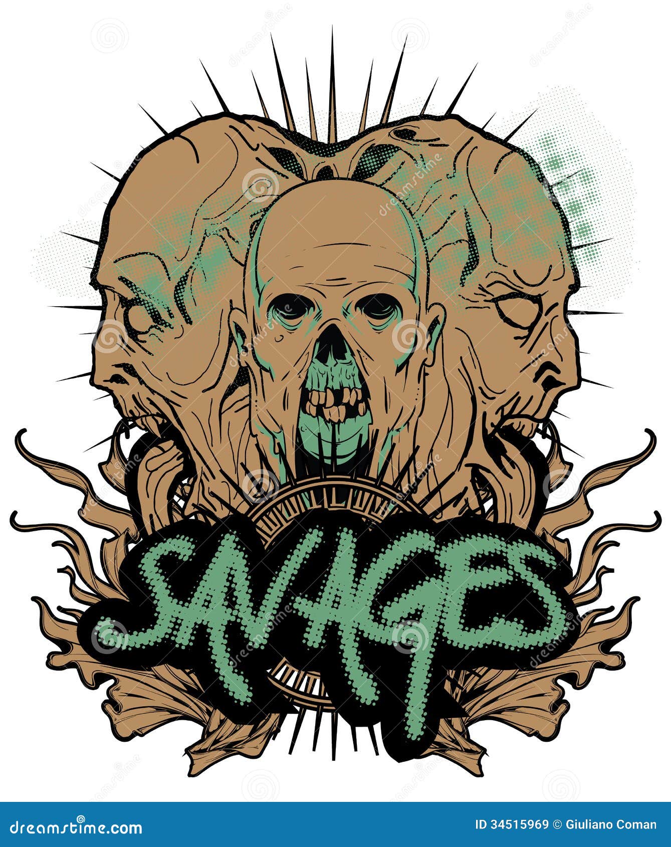 Savages stock vector. Illustration of evil, pain, moko - 34515969