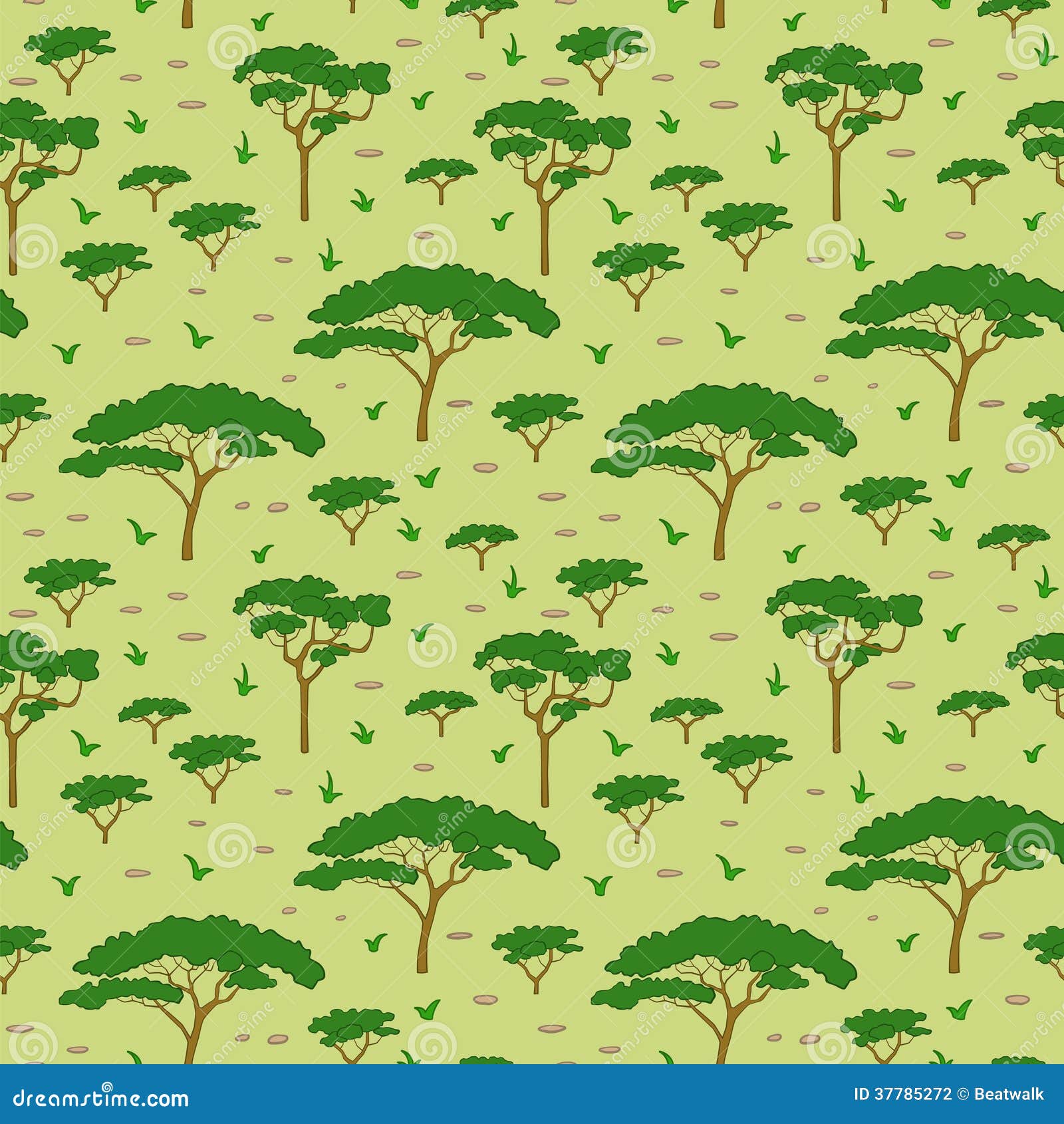 Savanna tree pattern stock vector. Illustration of savanna - 37785272