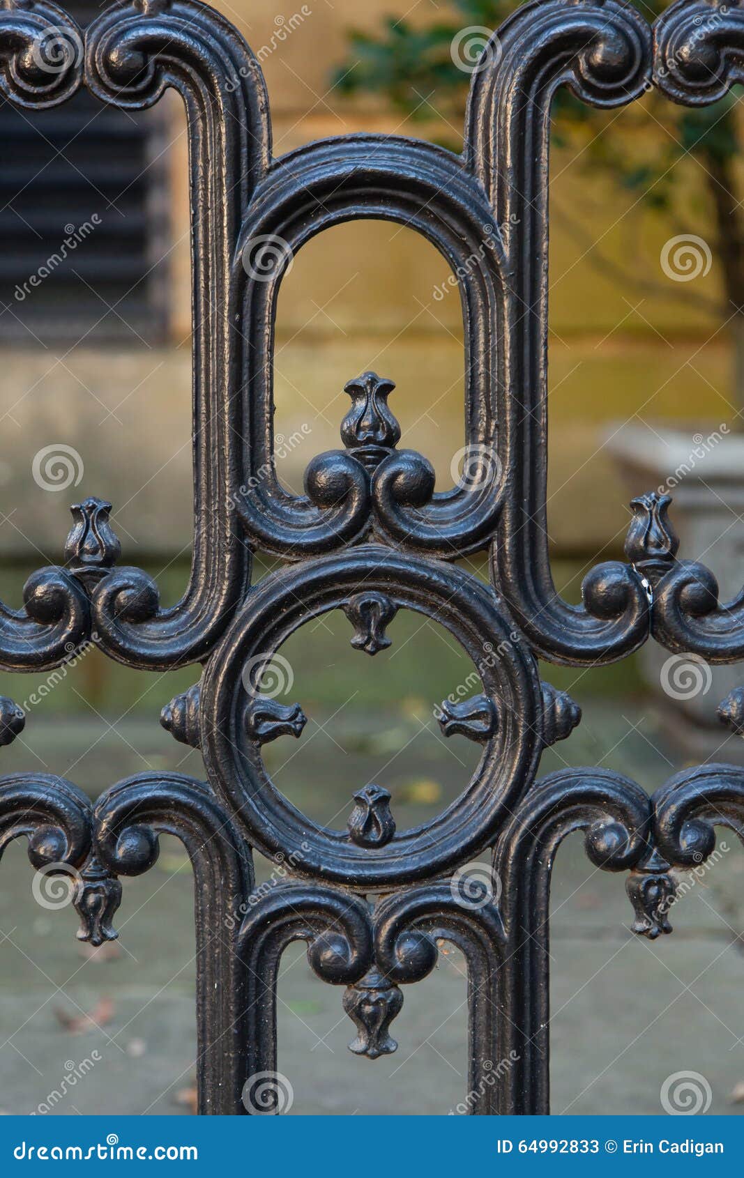 Savannah Architecture Black Wrought Iron Stock Image - Image of detail ...