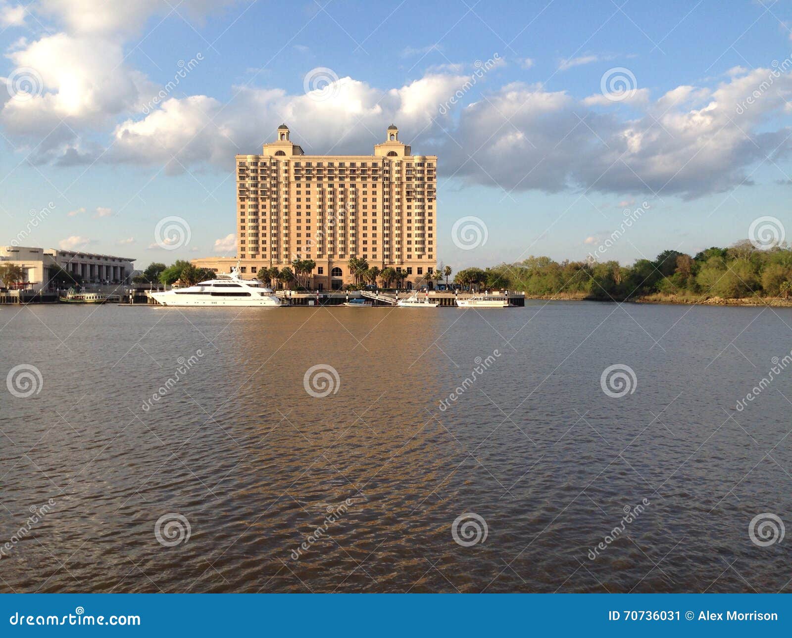 Savannah River view stock image. Image of river, dock - 70736031