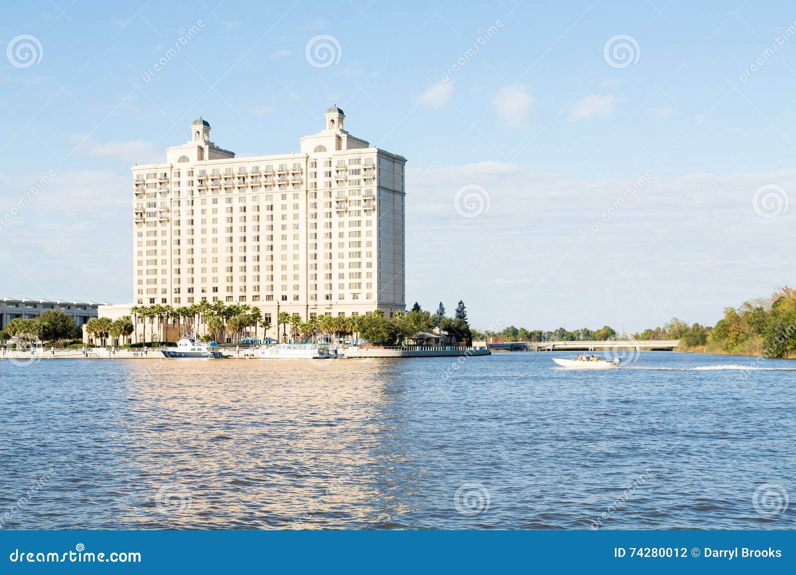 Savannah Riverfront Hotel stock photo. Image of ferries - 74280012