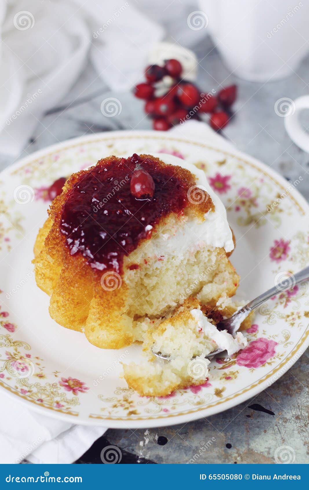 Savarin cake stock photo. Image of white, french, vintage - 65505080