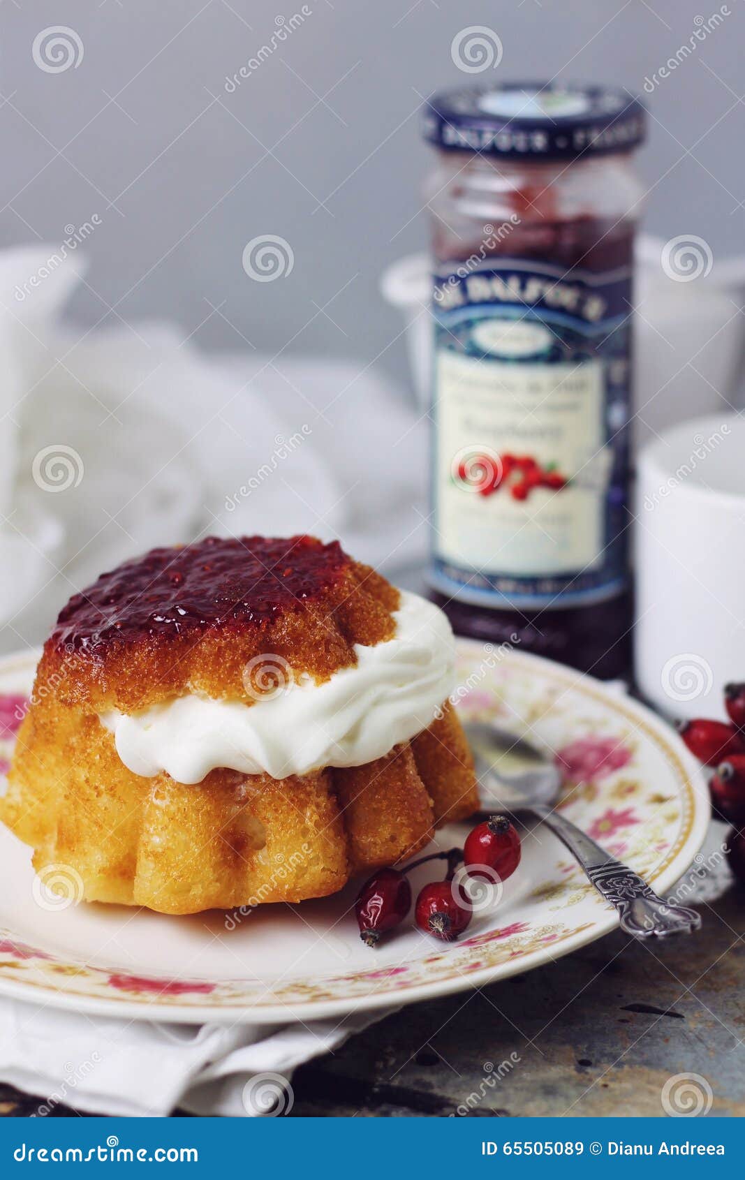 Savarin cake stock image. Image of syrup, bake, natural - 65505089