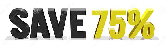 Save 75 Sales Promotion Text Stock Illustration - Illustration of ...