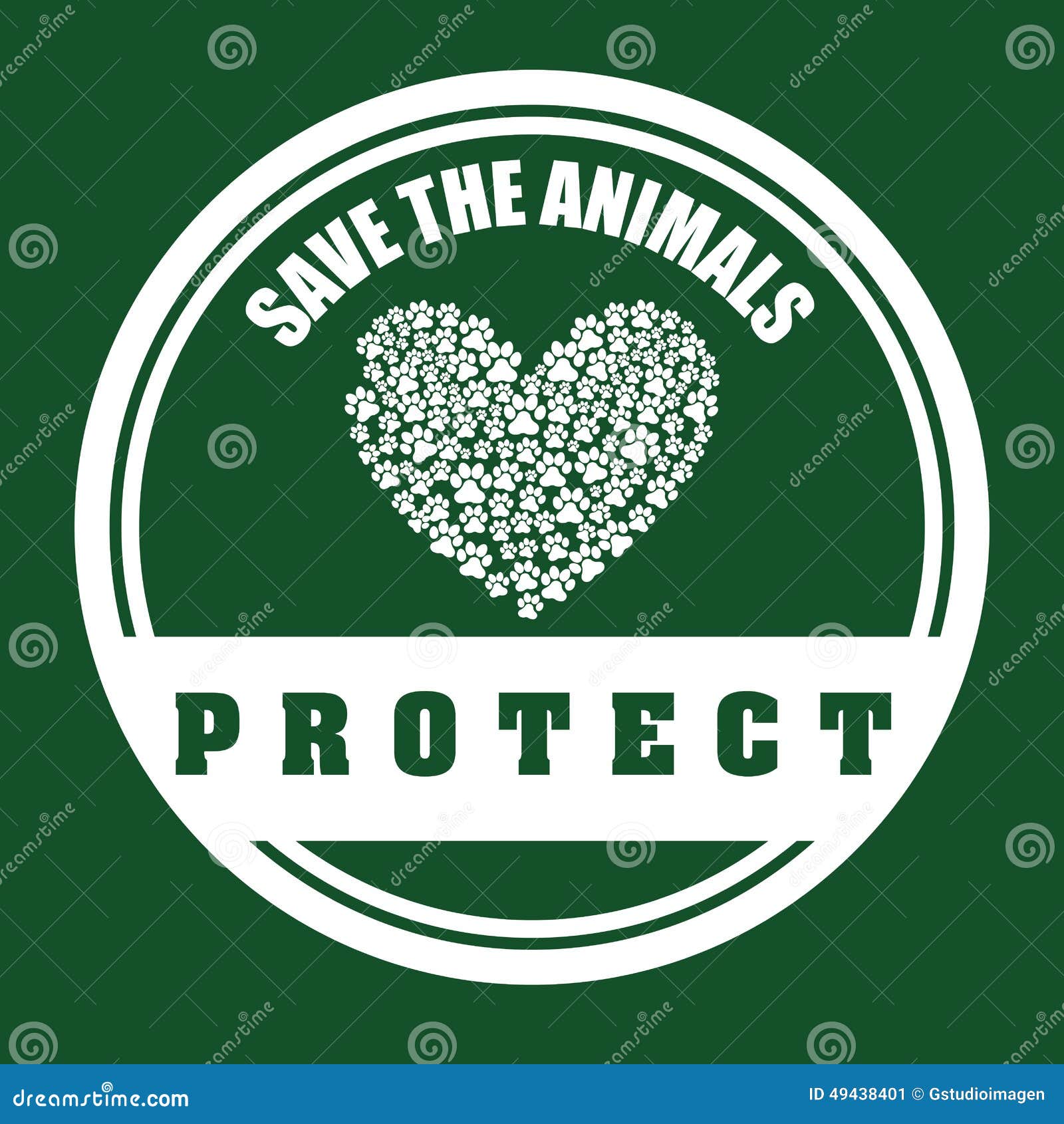 Save the animals design stock illustration. Illustration of stamp ...