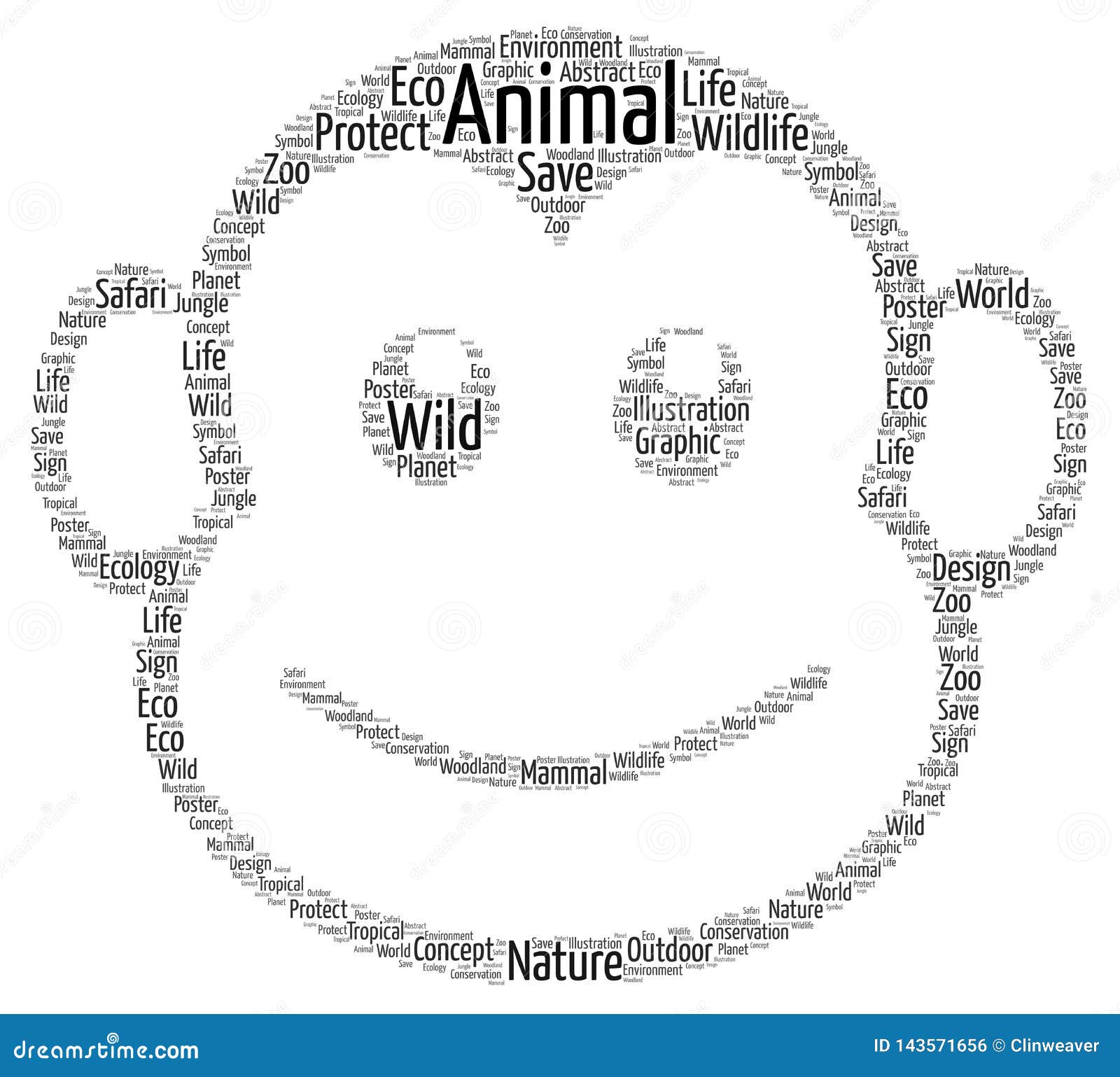 Save the Animals Word Cloud Stock Illustration - Illustration of jungle ...