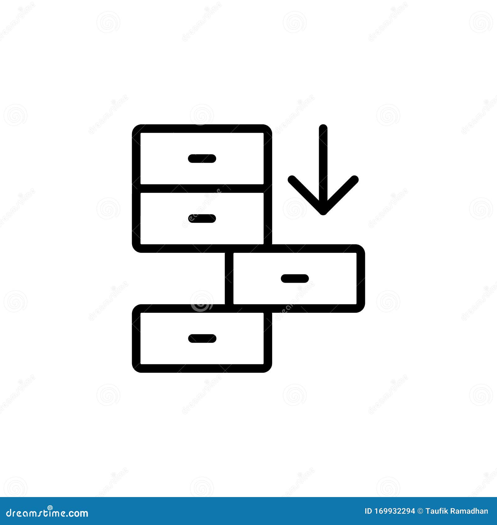 Save As Database Icon Design Line Style. Perfect for Application, Web ...
