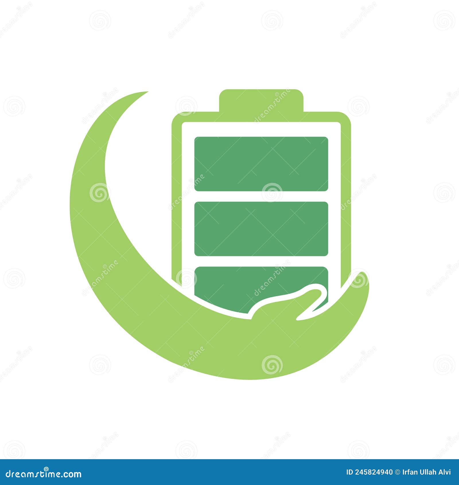 Save Battery Vector Logo Template Illustration. Stock Vector ...