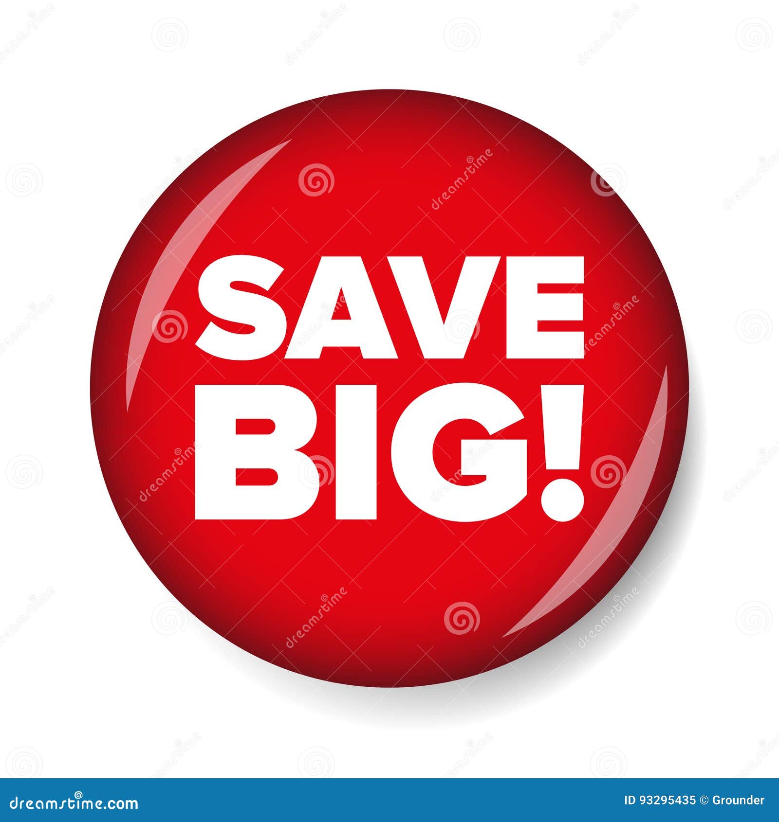 Save Big button red stock vector. Illustration of retail - 93295435
